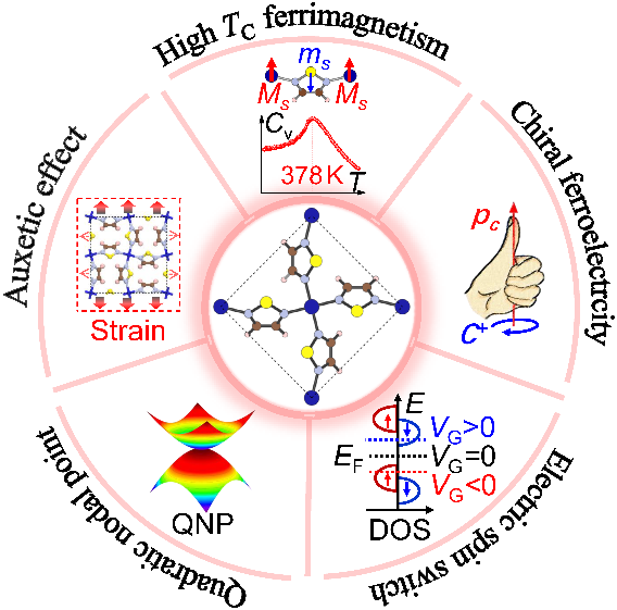 中国科大通过金属间连接体自旋态和晶格对称性设计，实现了五重功能集成的二维单层磁性半导体-中国科大新闻网